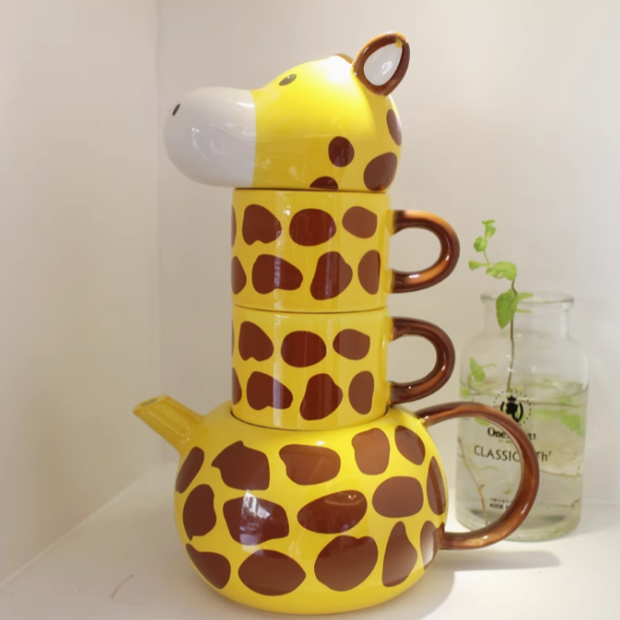 Stackable Giraffe Mugs & Pot Set – Bubbleberry Shop